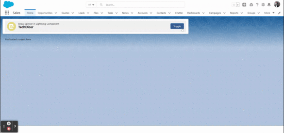 How to add spinner in Lightning Component Salesforce - Techdicer