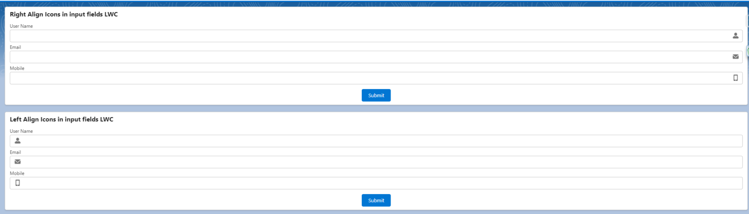 Icons inside Input Fields LWC - Techdicer