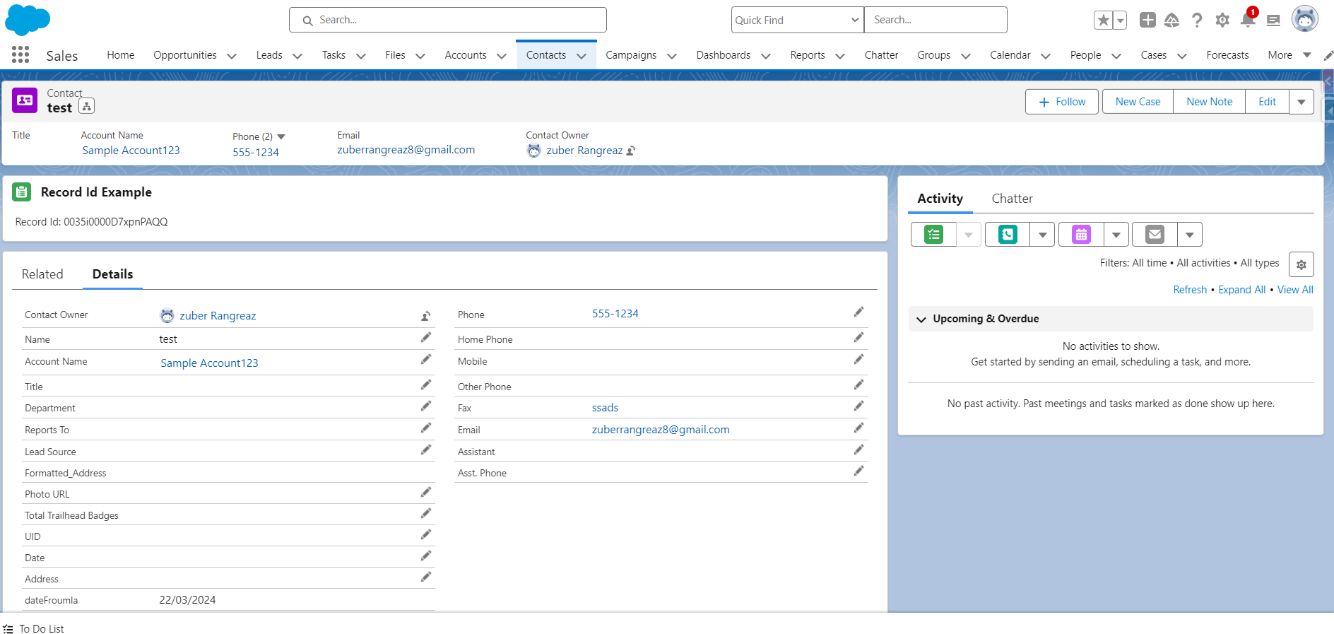 Get Record Id in LWC - Techdicer